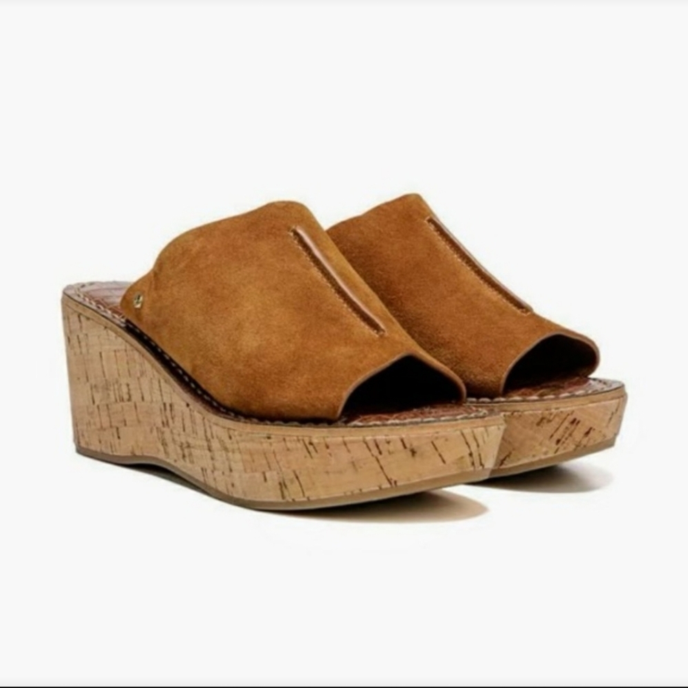 Sam Edelman Suede Ranger Wedge Sandals Size 9 - Gem